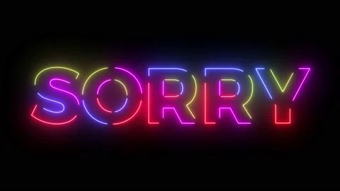 Sorry colored text. Laser vintage effect... | Stock Video | Pond5
