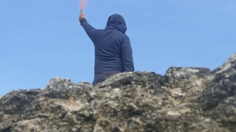 Signal Smoke Stock Footage ~ Royalty Free Stock Videos | Pond5