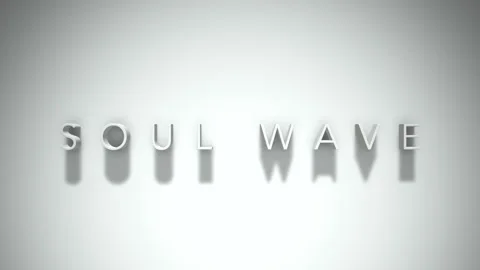 soul wave 3D title animation with shadow... | Stock Video | Pond5