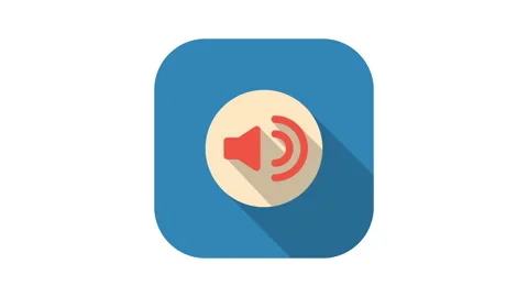 Sound Button on white background, animat... | Stock Video | Pond5