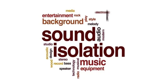Sound isolation animated word cloud, tex... | Stock Video | Pond5