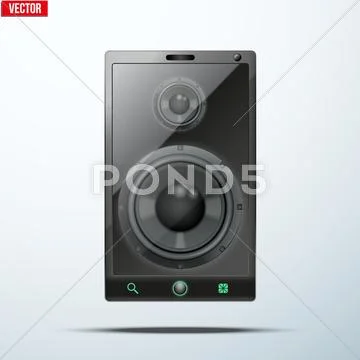 Sound load speakers dynamics inside a mobile phone: Graphic #39817073