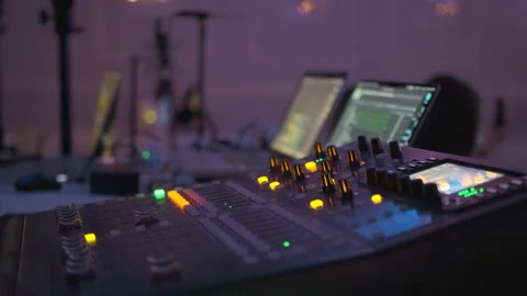 Sound mixer at an event, musical equipme... | Stock Video | Pond5