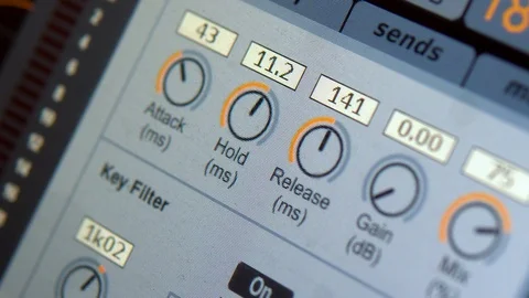 Sound tuning on a professional electroni... | Stock Video | Pond5