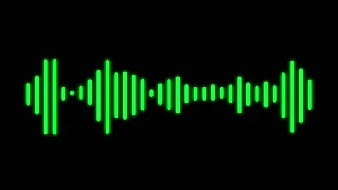 Sound wave animation with glowing green ... | Stock Video | Pond5