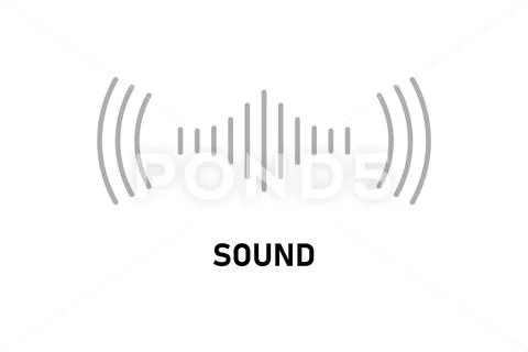 Sound wave icon voice recognition in virtual assistant, speech sign. Abstract Illustration ...