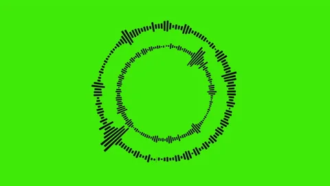 Sound wave isolated on green screen back... | Stock Video | Pond5