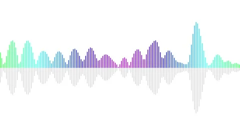 Sound wave isolated on white background. | Stock Video | Pond5