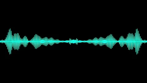 sound wave or audio wavefrom isolated on... | Stock Video | Pond5