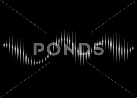 Sound wave rhythm. Sound wave isolated on black background. Vector ...