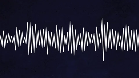 Sound waves moving graphic illustration. | Stock Video | Pond5