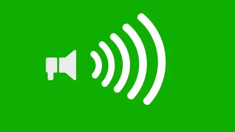 Sound waves from a speaker green screen ... | Stock Video | Pond5