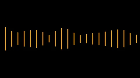 Soundwave in form of thin yellow bars ho... | Stock Video | Pond5