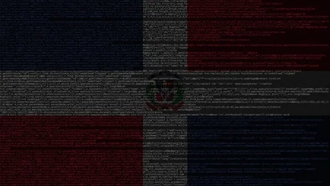 Source code and flag of the Dominican Re... | Stock Video | Pond5