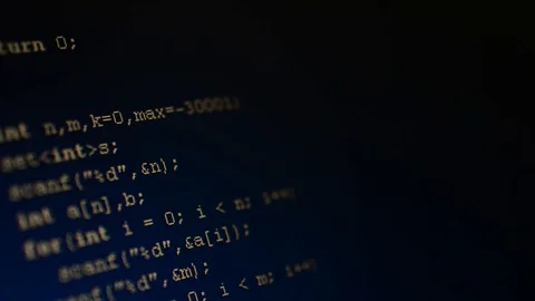 Source code on the monitor screen. | Stock Video | Pond5