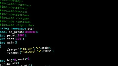 Source code on the monitor screen. | Stock Video | Pond5