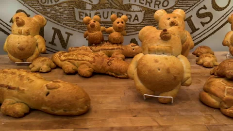 Sourdough bread baked animals San Franci... | Stock Video | Pond5