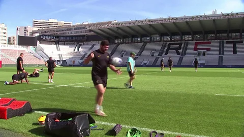 South Africa and Tonga gear up for Rugby... | Stock Video | Pond5