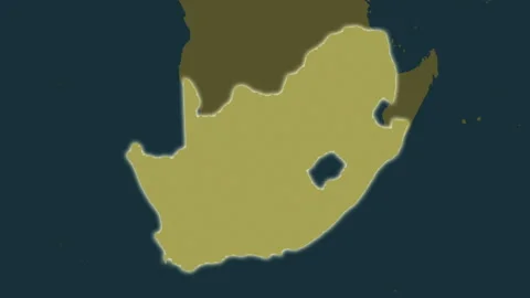 South Africa map - extract. Glow. Patter... | Stock Video | Pond5