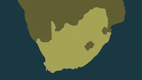South Africa map - zoom. Regions. Patter... | Stock Video | Pond5