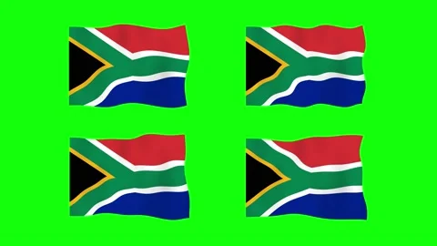 South Africa Waving Flag 2D Animation on... | Stock Video | Pond5