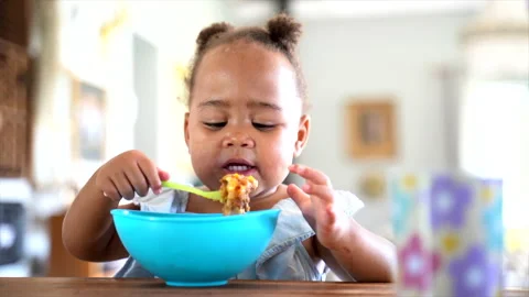 Bit Girl Eating Stock Video Footage | Royalty Free Bit Girl Eating ...