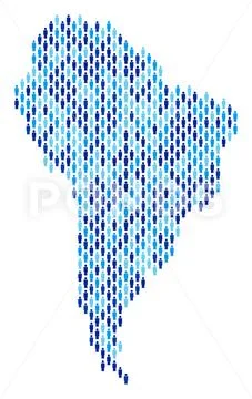 South America Map Population Demographics: Graphic #89751013
