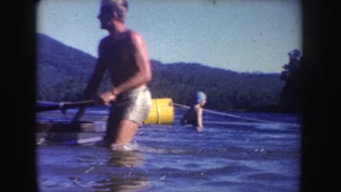 SOUTH DAKOTA-1954: Taking A Bath In The ... | Stock Video | Pond5
