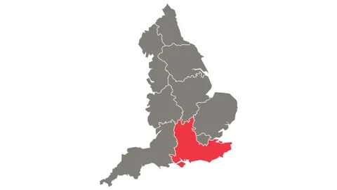 South East England region blinking red h... | Stock Video | Pond5