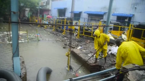 South India on yellow alert due to heavy... | Stock Video | Pond5