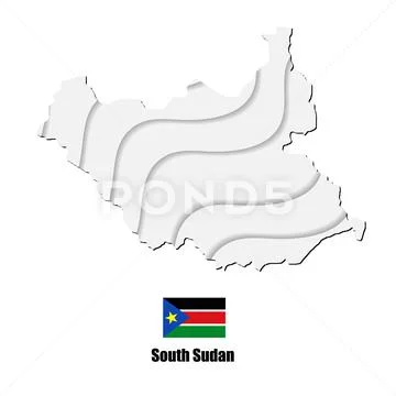 South Sudan map on white background. vector illustration. ~ Clip Art ...
