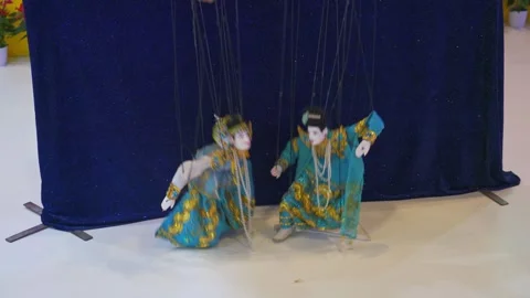 Southeast Asian traditional string puppe... | Stock Video | Pond5