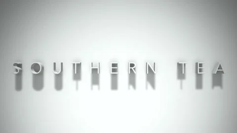 southern tea 3D title animation white te... | Stock Video | Pond5