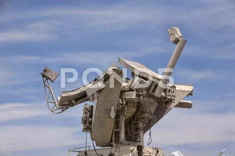 Soviet surface to air fire control radar ~ Premium Photo #12189119