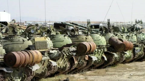 Soviet Tank Graveyard in Afghanistan | Stock Video | Pond5