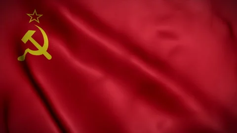 Soviet Union flag background realistic w... | Stock Video | Pond5