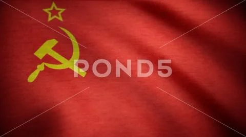 Soviet Union Flag Waving USSR National Flag
