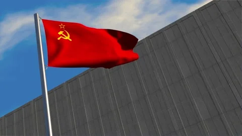 Soviet Union Flag Waving USSR National Flag