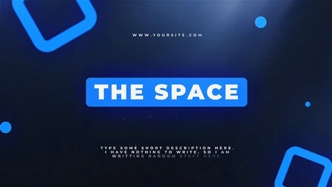 The Space ~ After Effects Project ~ AE #107730512 | Pond5