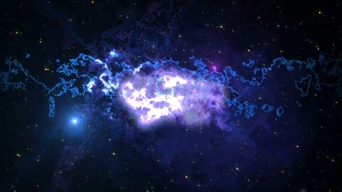 Space animation background with nebula, ... | Stock Video | Pond5