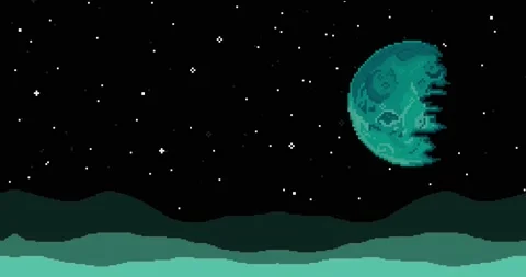 8 Bit Space Background