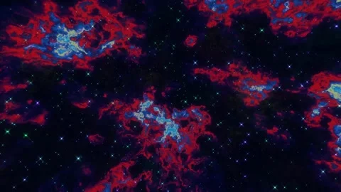 Space in cartoon style. Looped animation | Stock Video | Pond5