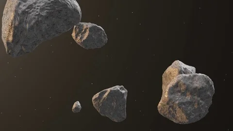 space fantasy asteroid shower background | Stock Video | Pond5