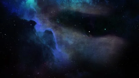 Space Flight Through Nebula in space 4k. | Stock Video | Pond5