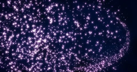 space with flying sparkling stars rocket... | Stock Video | Pond5