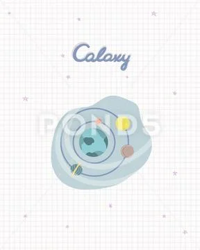 PSD Template: Space Galaxy sticker on a star background #271591715
