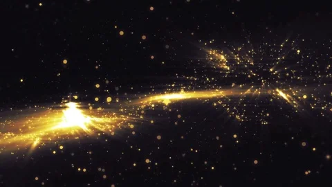 Space gold background with particles. Sp... | Stock Video | Pond5