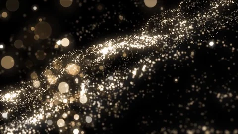 Space gold background with particles. Sp... | Stock Video | Pond5