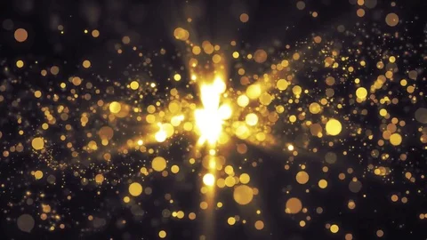 Space gold background with particles. Sp... | Stock Video | Pond5