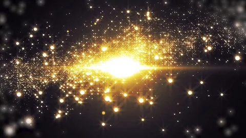 Space gold background with particles. Sp... | Stock Video | Pond5